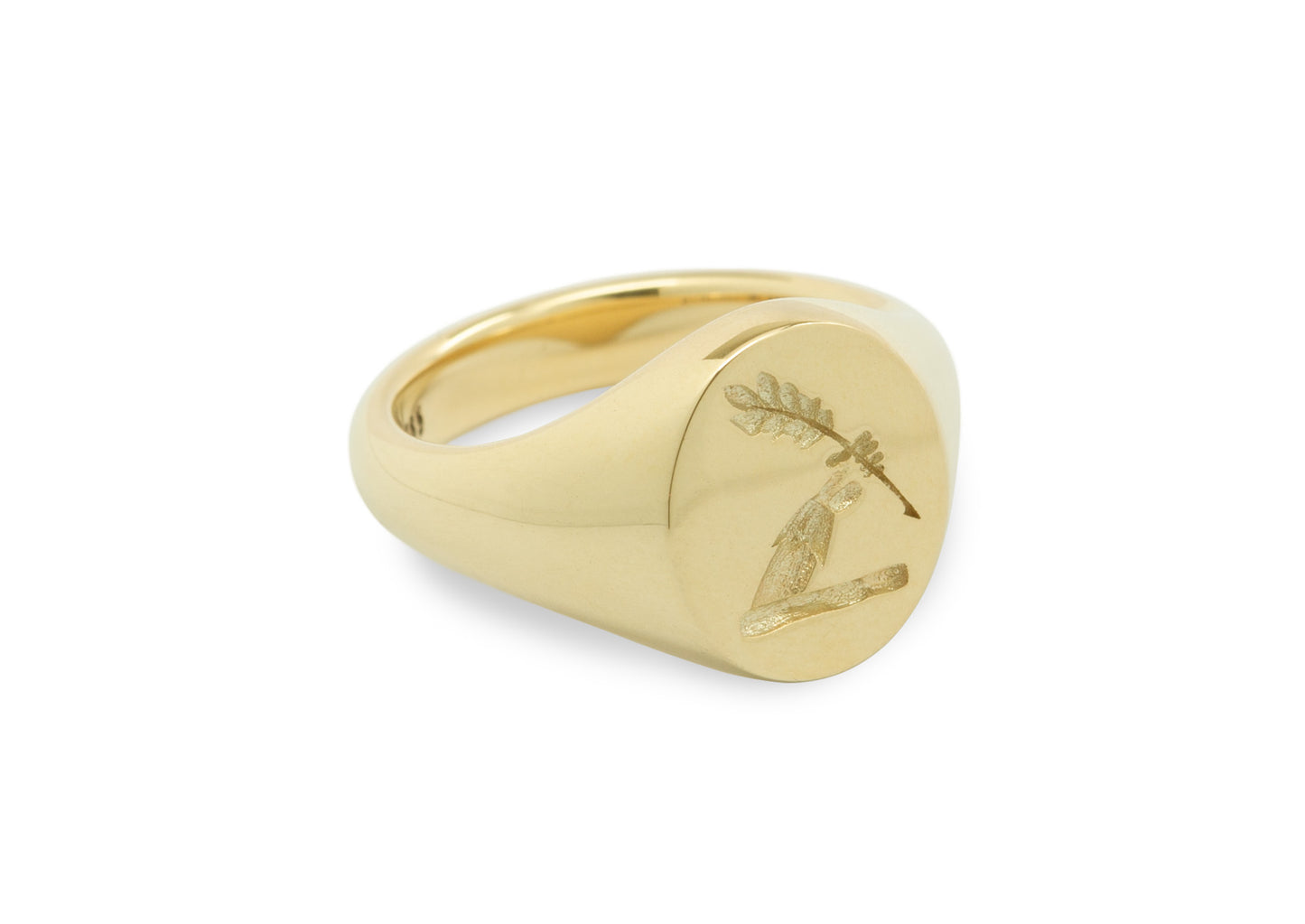 Custom Family Crest Signet Ring, Yellow Gold – Jens Hansen