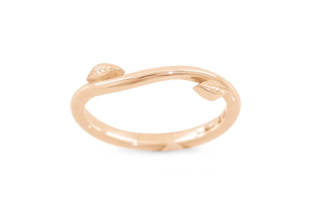 Simple Elvish Vine Wedding Band, Red Gold – Jens Hansen