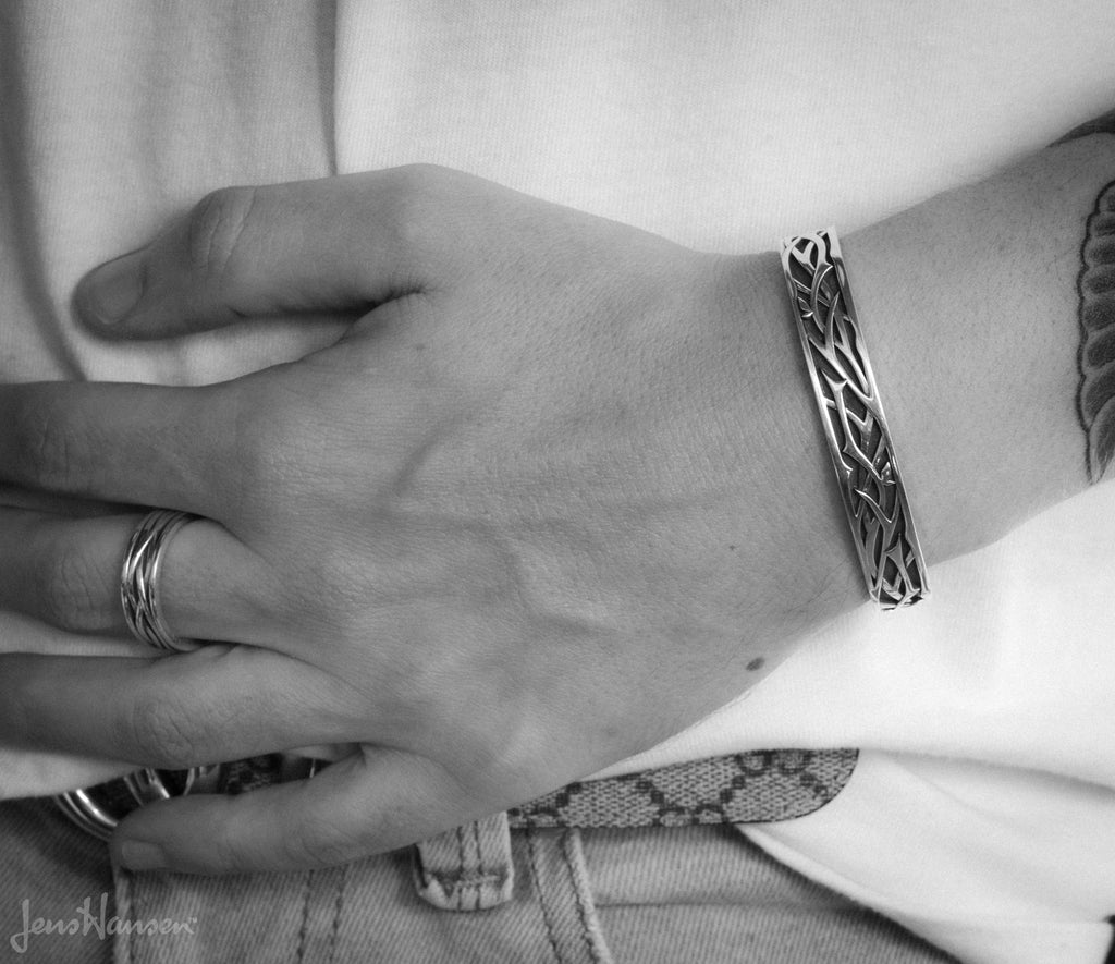 Elvish Woodland Cuff Bangle, Sterling Silver – Jens Hansen