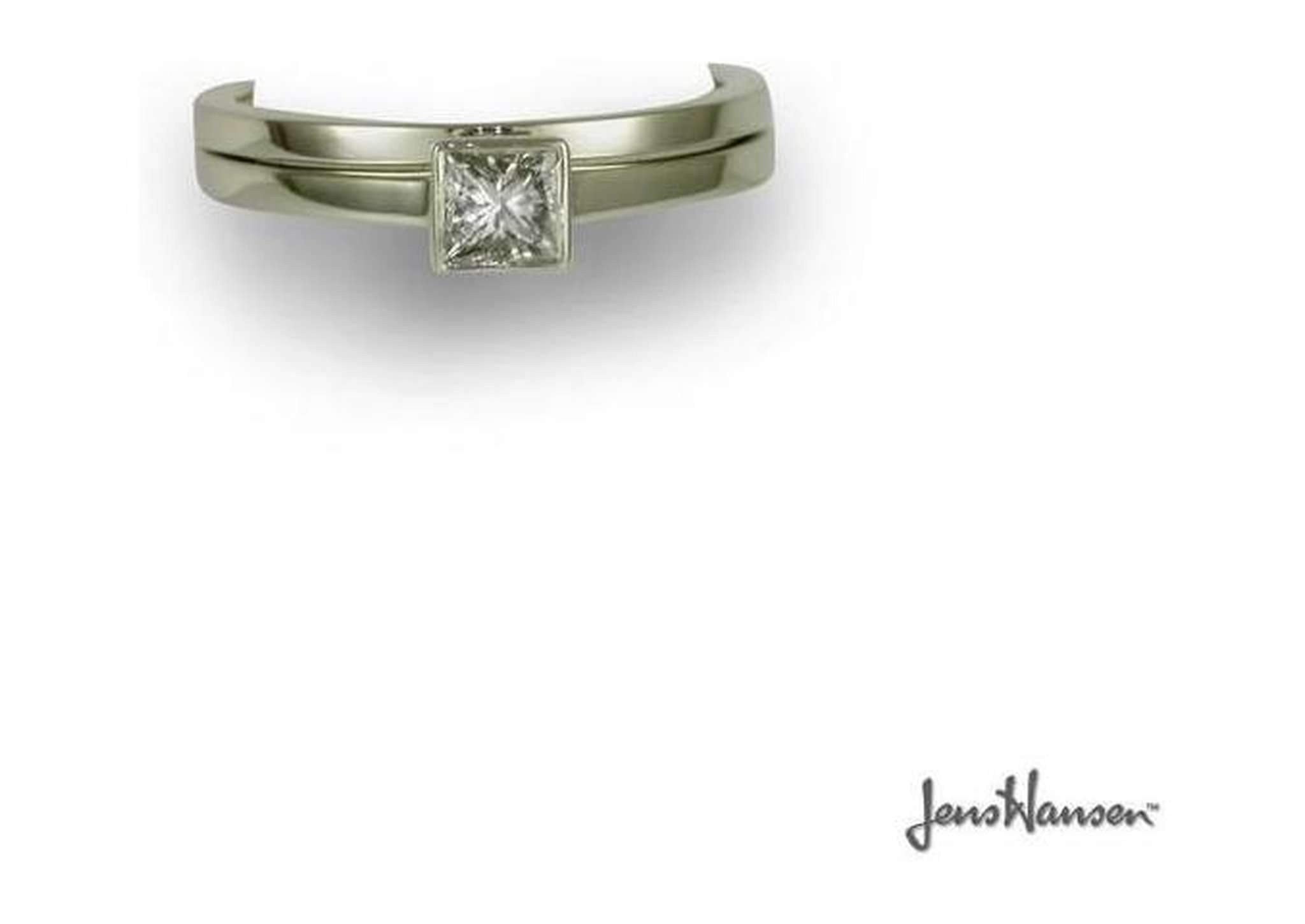 Platinum & Diamond Solitaire Ring Set – Jens Hansen