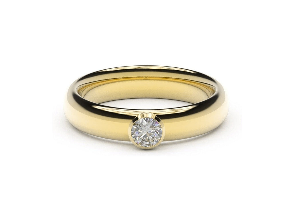 Elegant Engagement Ring, Yellow Gold – Jens Hansen