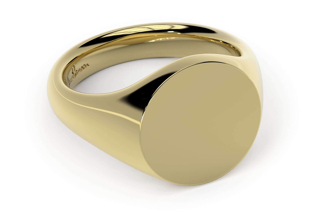 Round Signet Ring, Yellow Gold – Jens Hansen