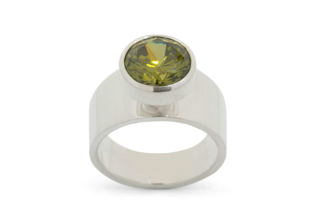 Round Chimney Gemstone Ring, Sterling Silver – Jens Hansen