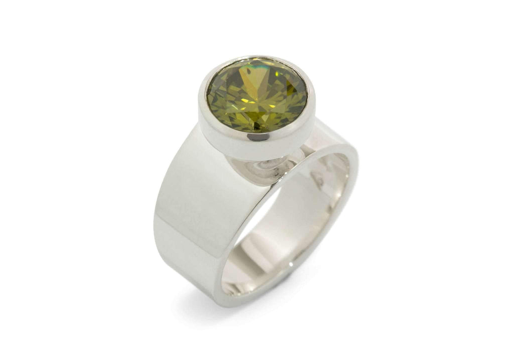Round Chimney Gemstone Ring, Sterling Silver – Jens Hansen